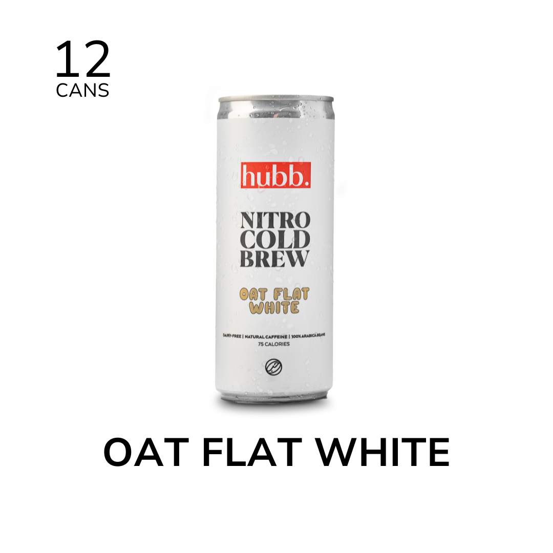 Nitro Iced Coffee Cans - Oat Flat White - 12 x 250ml – hubb.