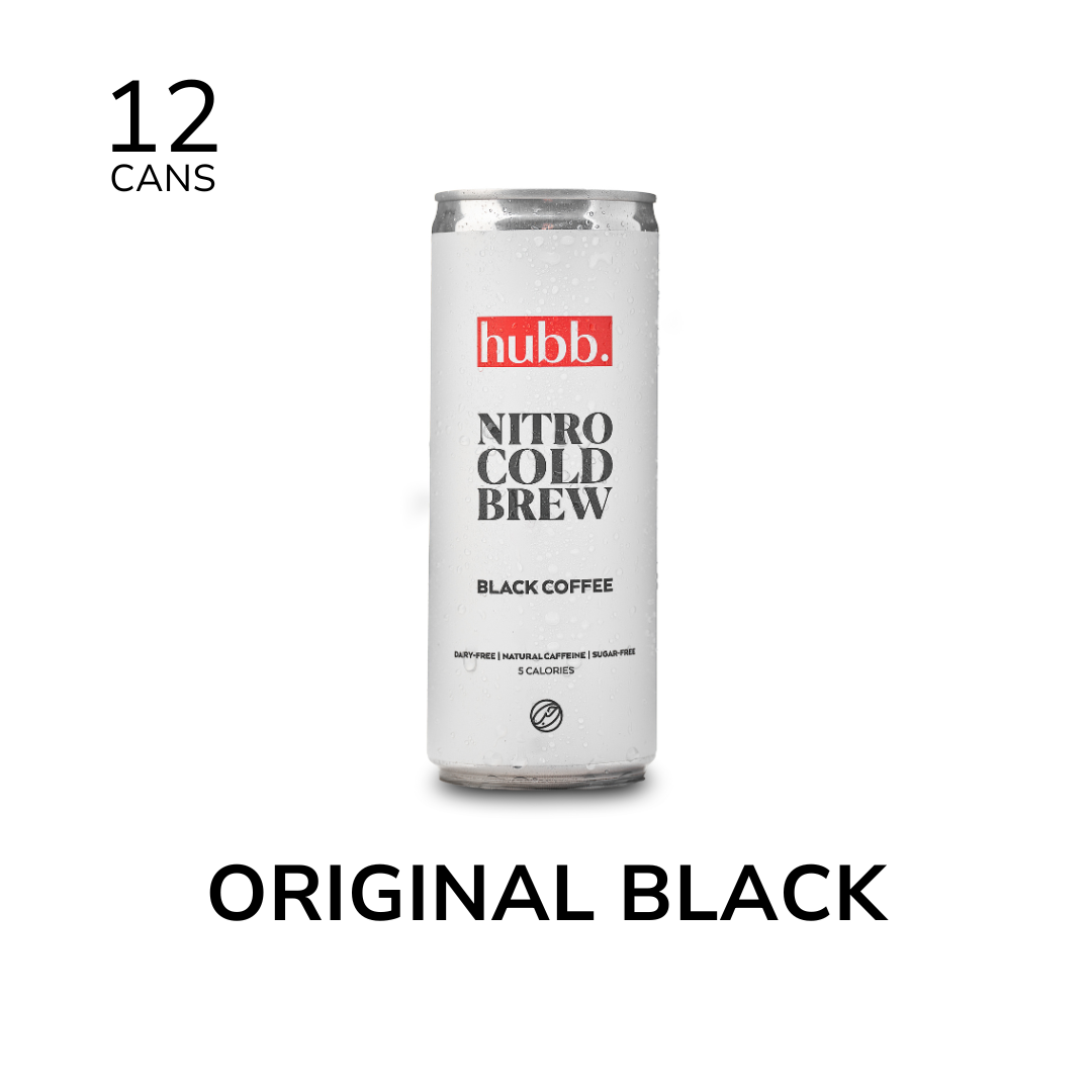 Nitro Coffee Cans - Black Coffee - 12 x 250ml – hubb.